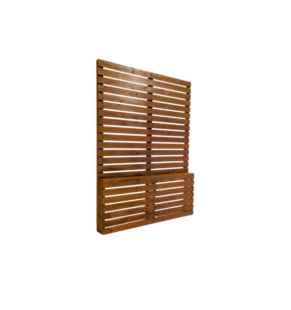 Rustic Wood Slatted Screen - Modesto