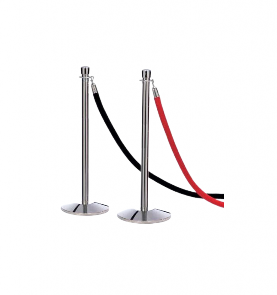 Chrome Stanchion, Rope - Modesto
